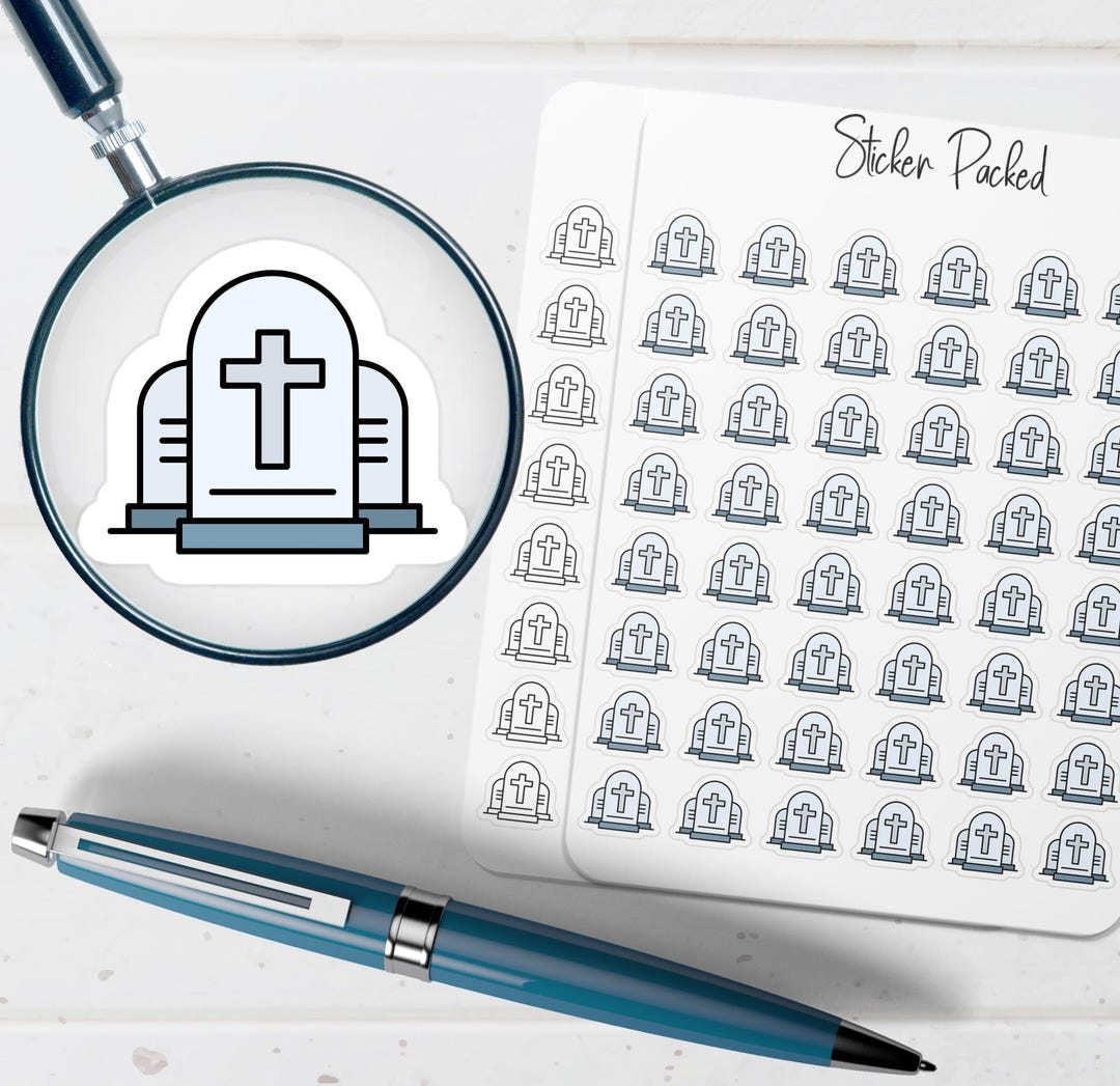 Cemetry Planner Sticker Cemetry Icon Sticker Cemetry Sticker - Etsy