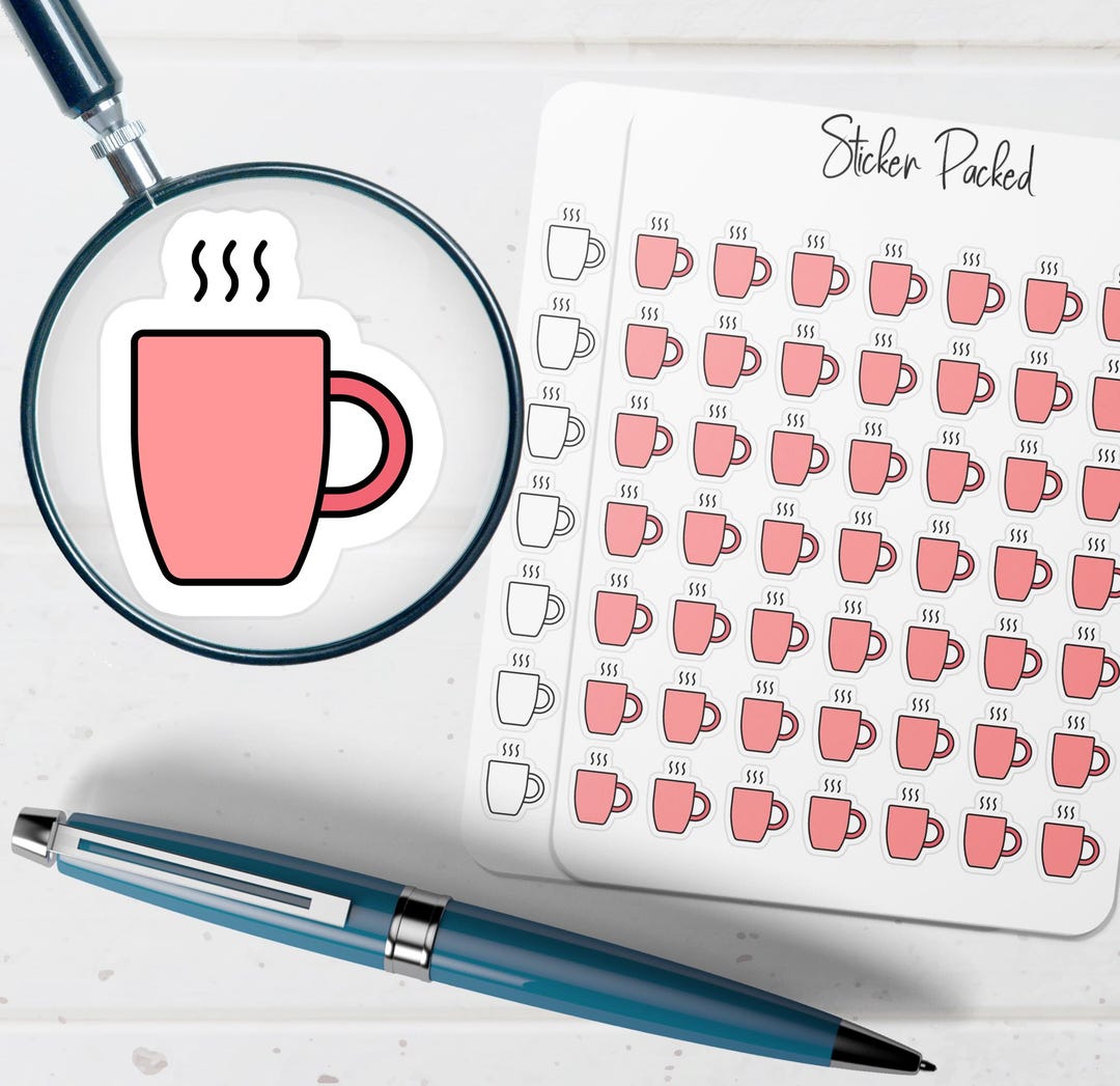 Mug Planner Sticker Mug Icon Sticker Mug Sticker - Etsy