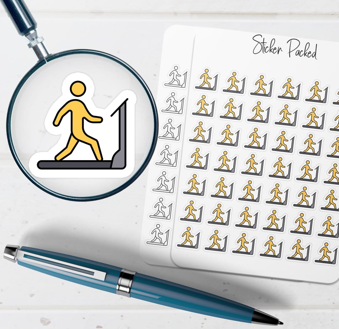Treadmill Walking Planner Sticker Treadmill Walking Icon Sticker ...
