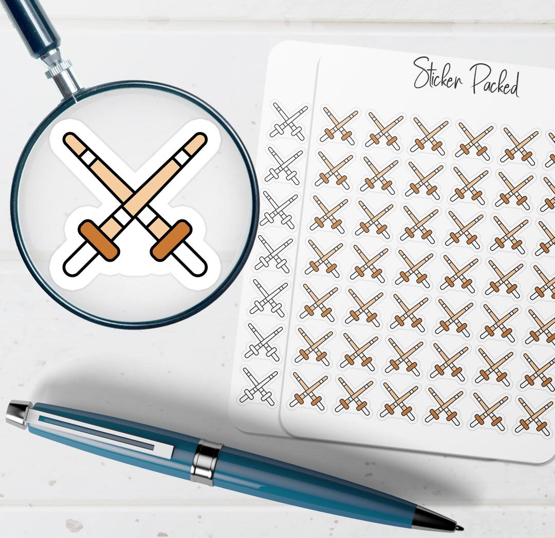 Wooden Swords Planner Sticker Wooden Swords Icon Sticker Wooden Swords ...