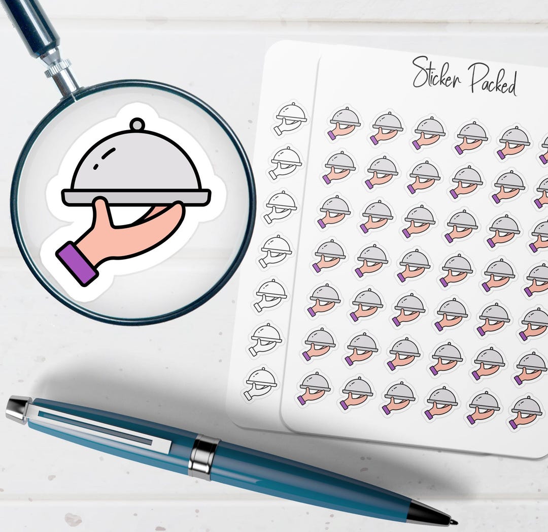 Food Tray Planner Sticker Food Tray Icon Sticker Food Tray Sticker - Etsy