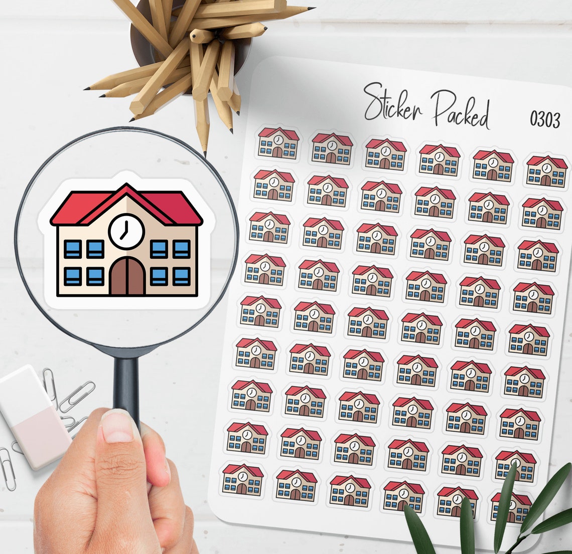 School Planner Sticker School Icon Sticker School Sticker - Etsy