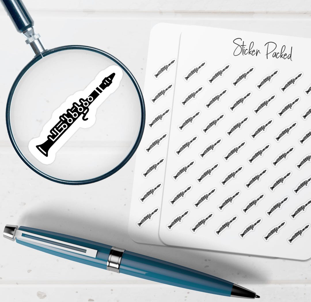 Clarinet Planner Sticker Clarinet Icon Sticker Clarinet Sticker - Etsy