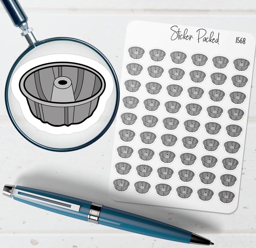 Bundt Pan Planner Sticker Bundt Pan Icon Sticker Bundt Pan Sticker - Etsy
