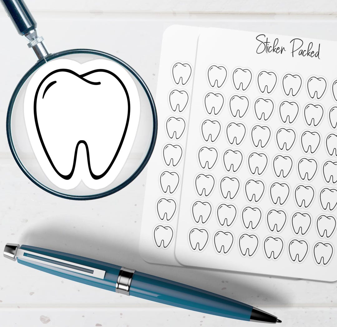 Tooth Planner Stickers Dentist Planner Stickers Teeth Stickers for ...