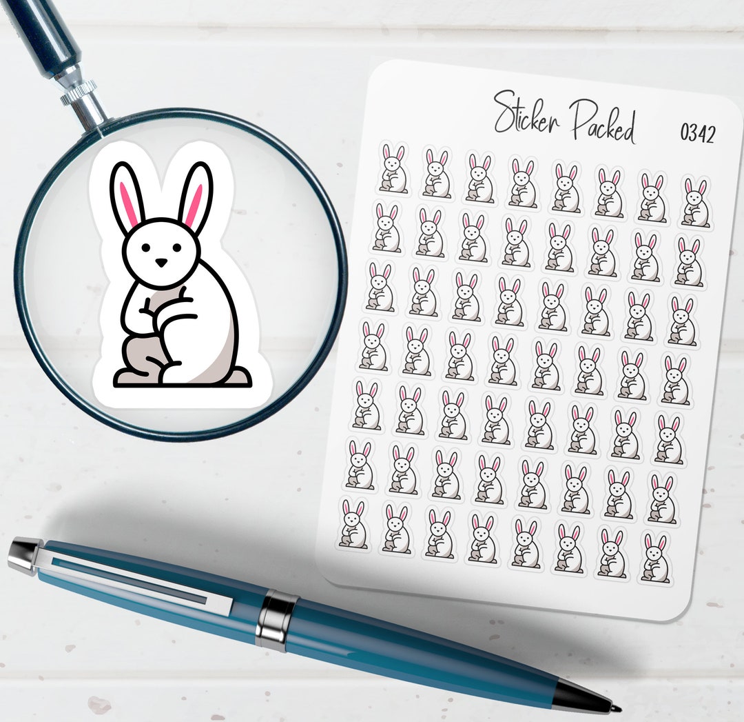 Rabbit Planner Sticker Rabbit Icon Sticker Rabbit Sticker - Etsy