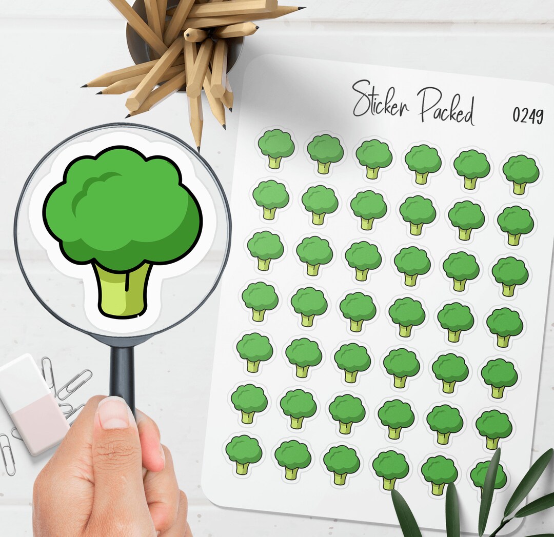Broccoli Planner Sticker Broccoli Icon Sticker Broccoli - Etsy