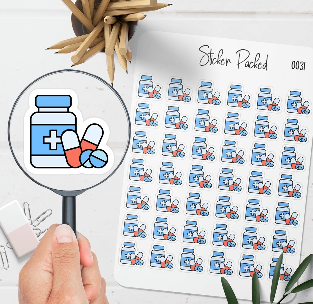 Medication Planner Stickers Pills Planner Stickers Medical - Etsy