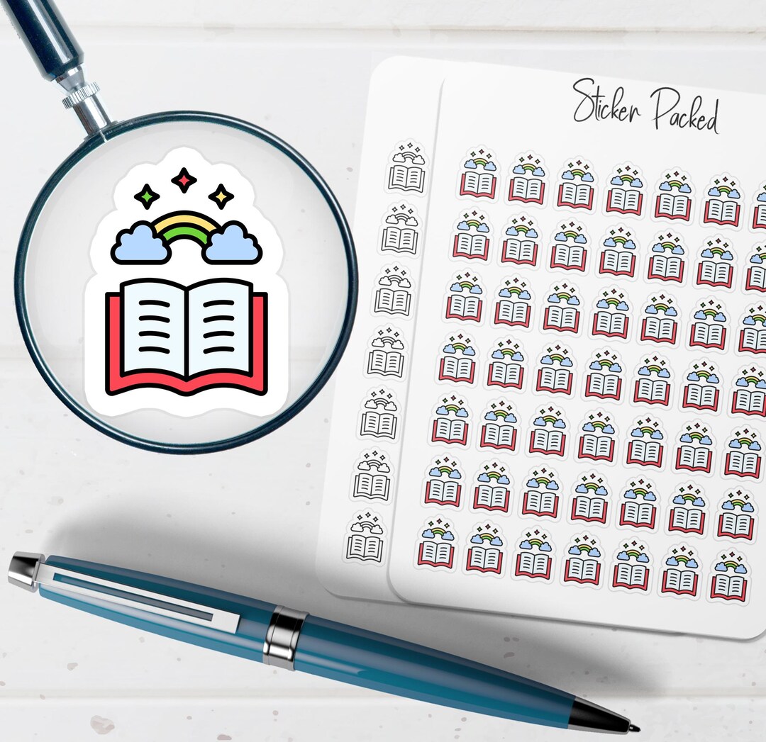 Story Book Planner Sticker Story Book Icon Sticker Story Book Sticker ...