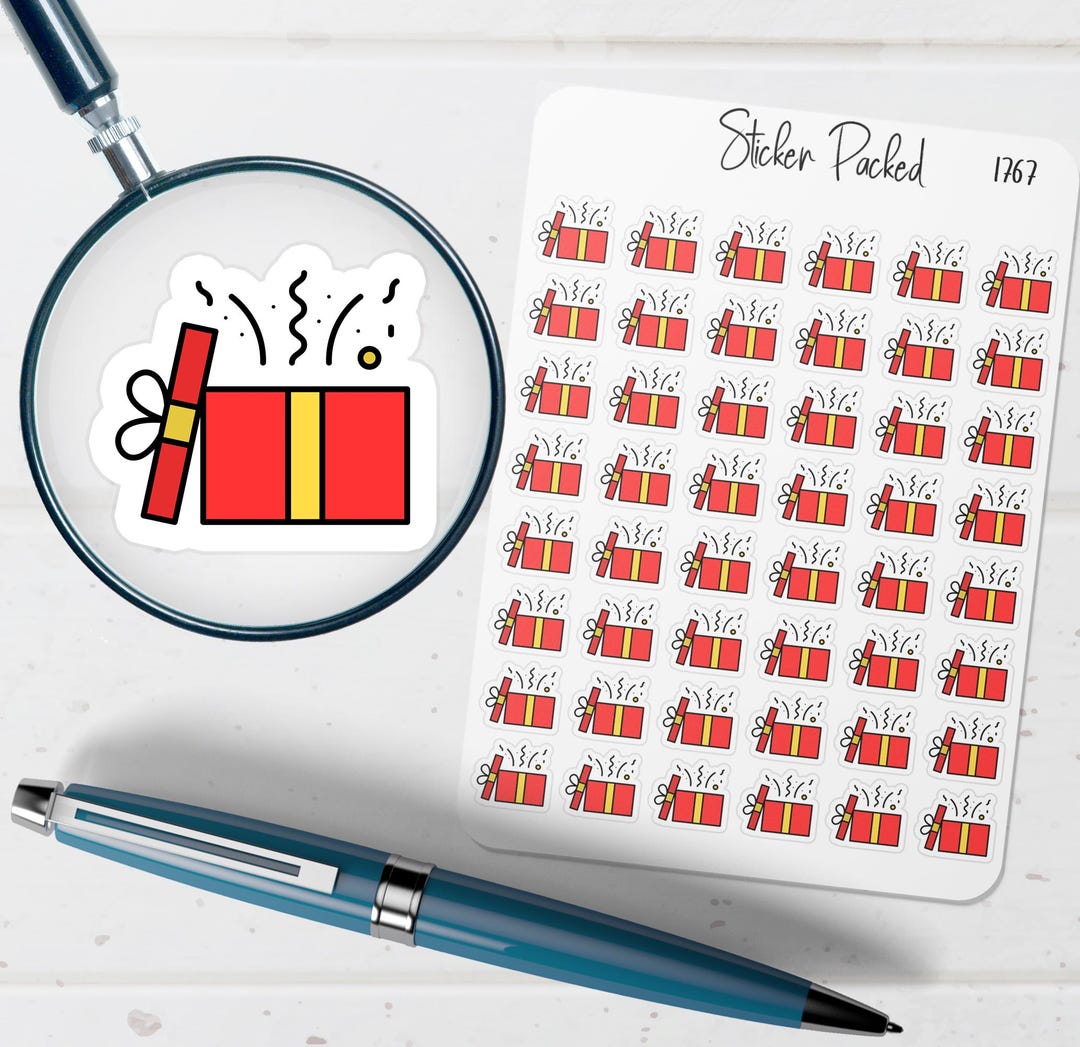 Surprise Box Planner Sticker Surprise Box Icon Sticker Surprise Box ...