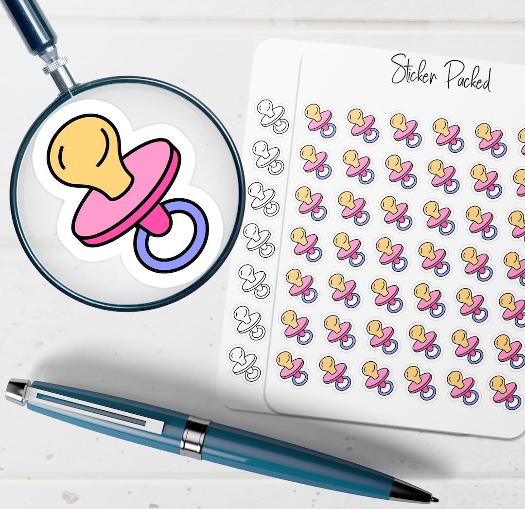 Pacifier Planner Sticker Pacifier Icon Sticker Pacifier Sticker - Etsy