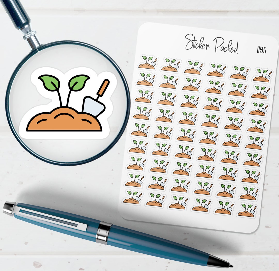 Planting Planner Sticker Planting Icon Sticker Planting Sticker - Etsy