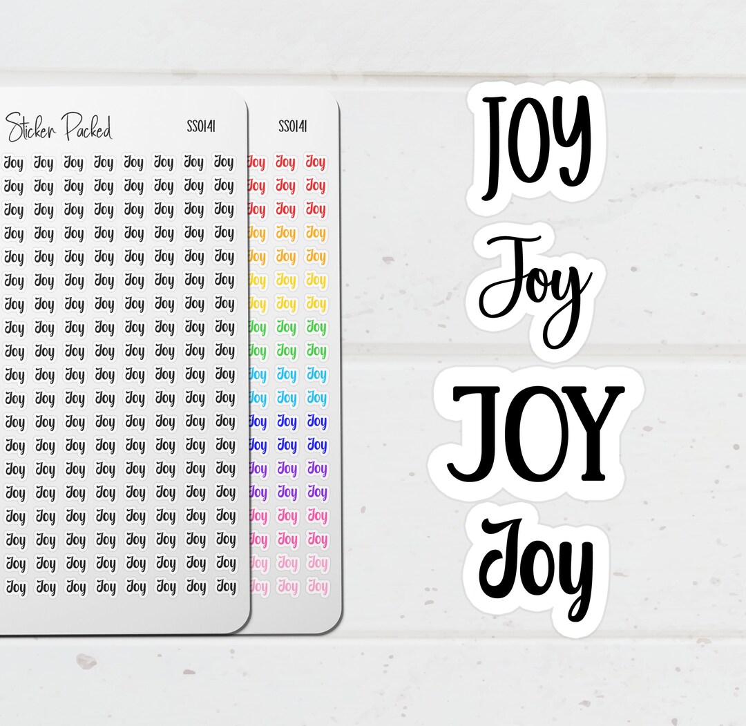 Joy Planner Sticker Joy Script Sticker Joy Word Sticker Joy Script ...