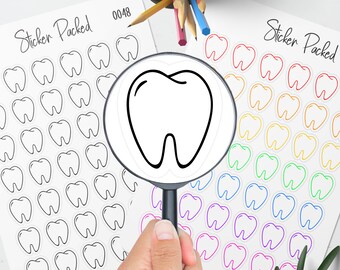 63 Cute Tooth/dentist Planner Stickers - Etsy
