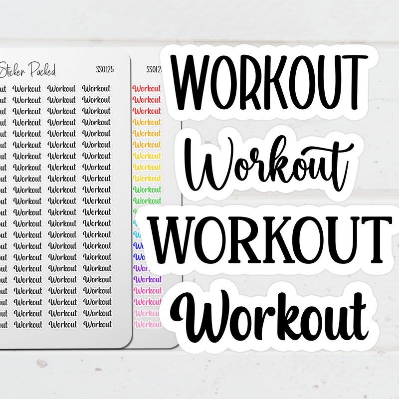 Workout Stickers - Etsy