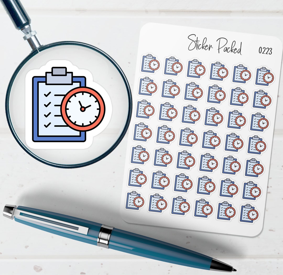 Time Management Planner Sticker Time Management Icon Sticker Time ...