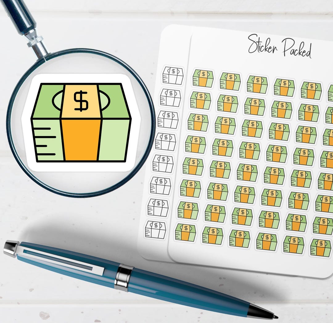 Cash Planner Sticker Cash Icon Sticker Cash Sticker - Etsy