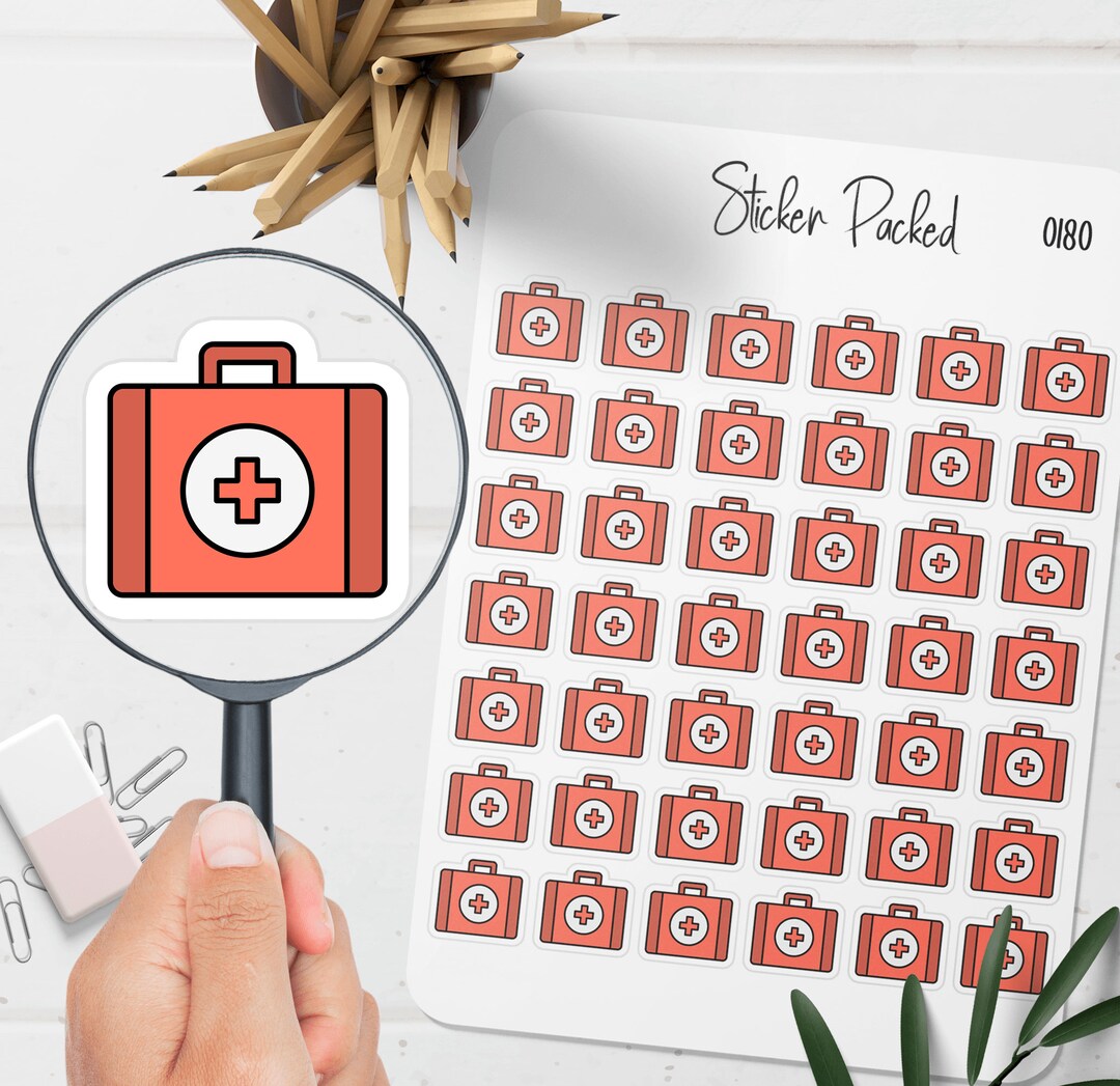First Aid Kit Planner Sticker First Aid Kit Icon Sticker First - Etsy