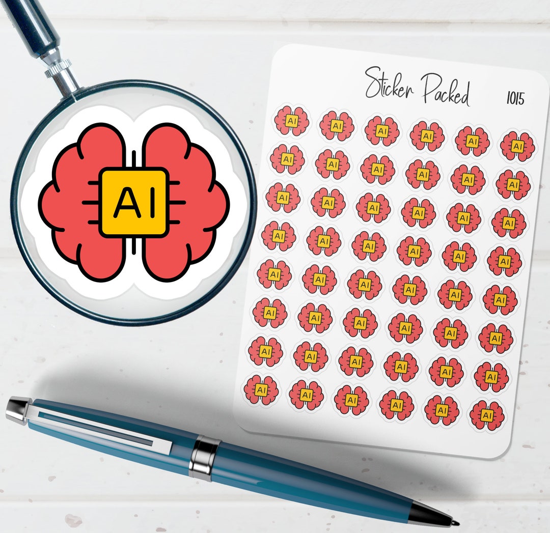 Artificial Intelligence Planner Sticker Artificial Intelligence Icon ...