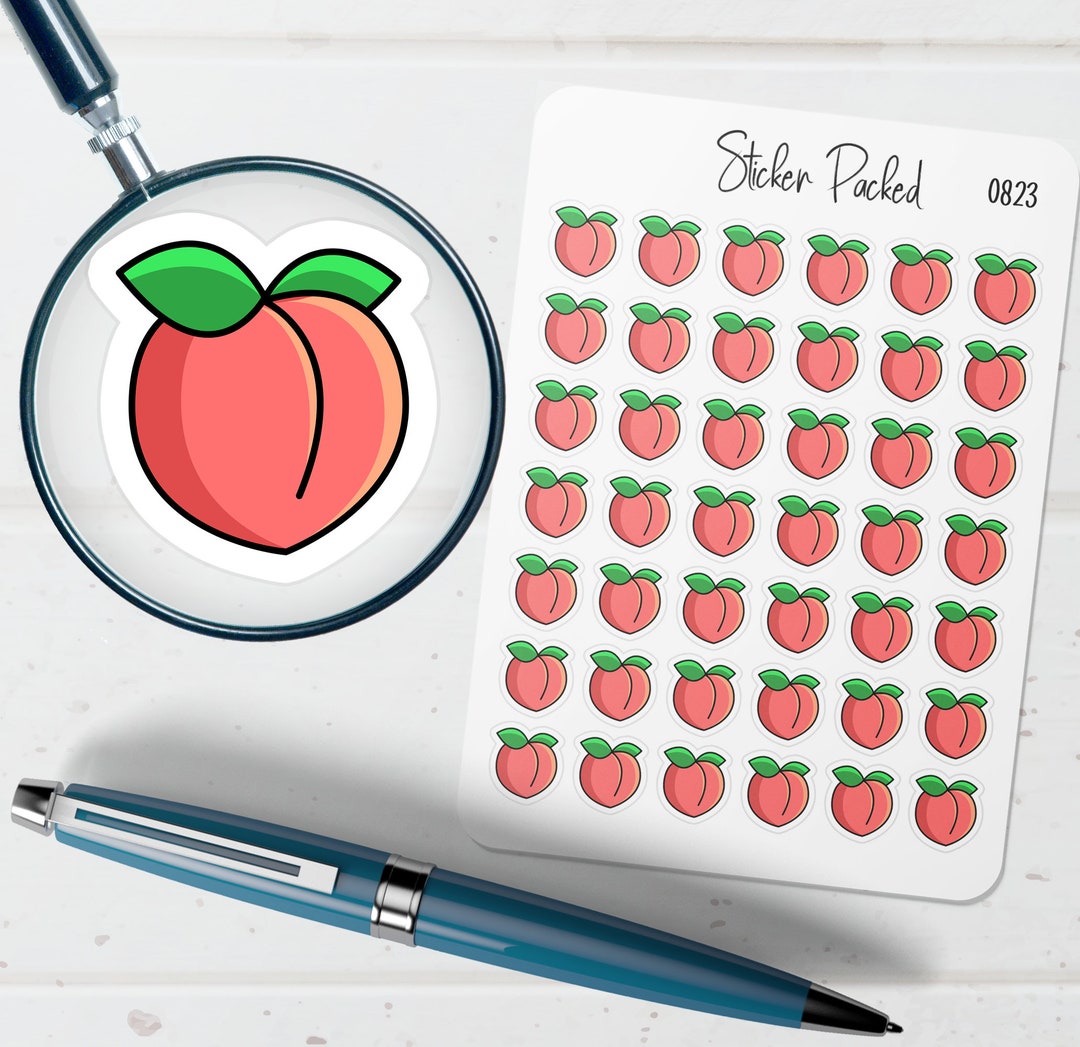 Peach Planner Sticker Peach Icon Sticker Peach Sticker Fruit Planner ...