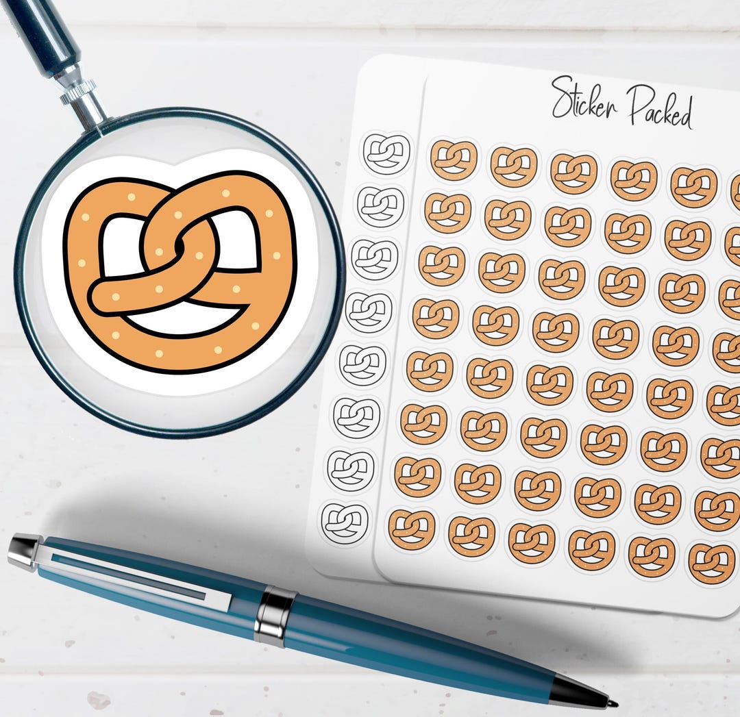 Pretzel Planner Sticker Pretzel Icon Sticker Pretzel Sticker - Etsy