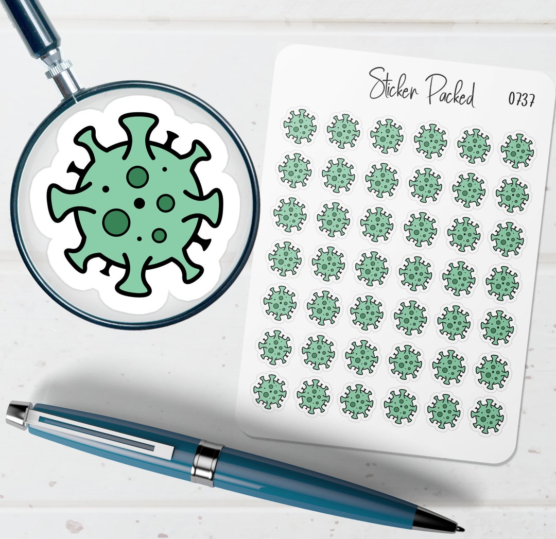 Virus Planner Sticker Virus Icon Sticker Virus Sticker - Etsy