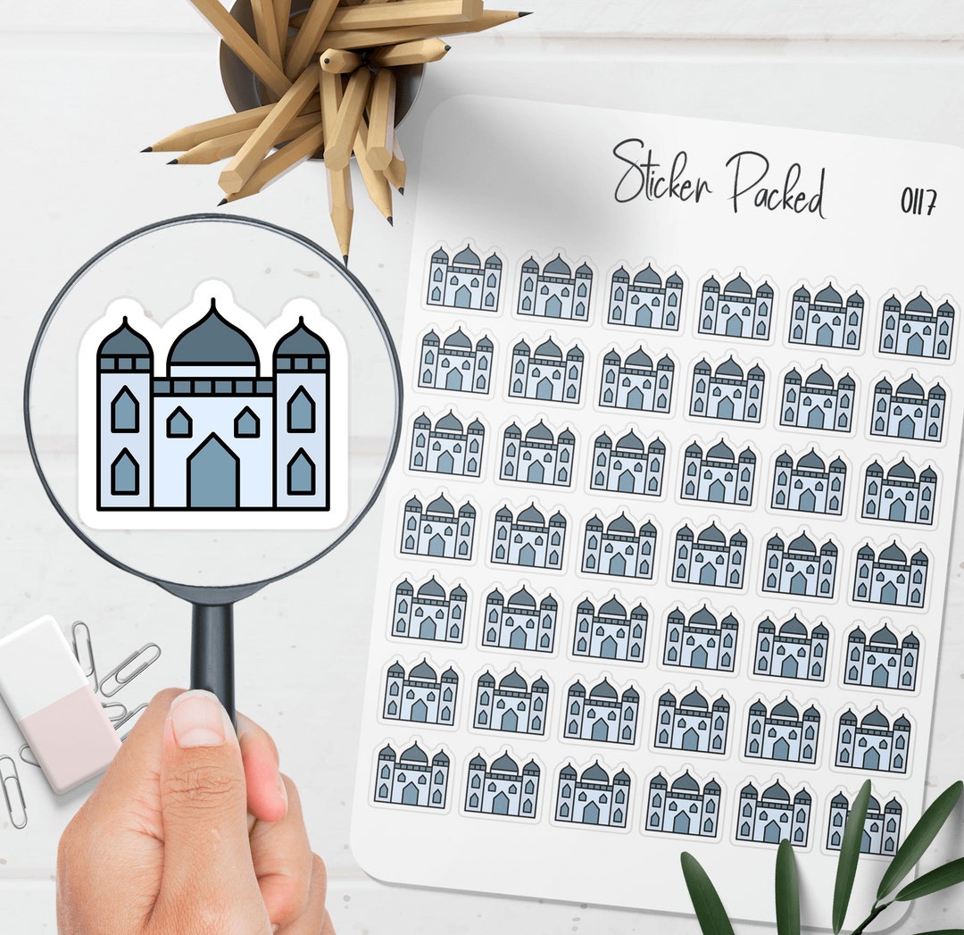Mosque Planner Sticker Mosque Icon Sticker Mosque Sticker - Etsy