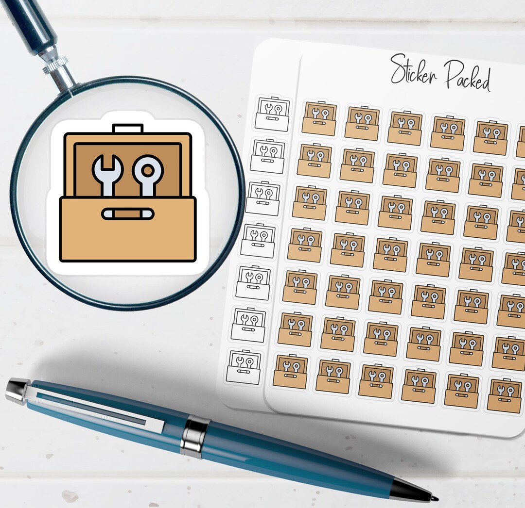 Toolbox Planner Sticker Toolbox Icon Sticker Toolbox Sticker - Etsy