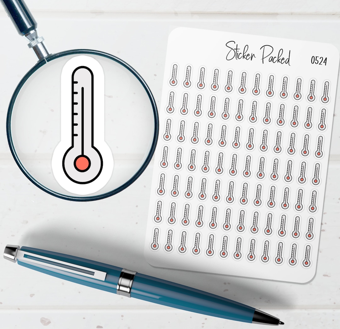 Thermometer Planner Sticker Thermometer Icon Sticker Thermometer ...