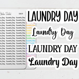 Laundry Day Planner Sticker Laundry Day Script Sticker Laundry Day Word Sticker Laundry Day ...