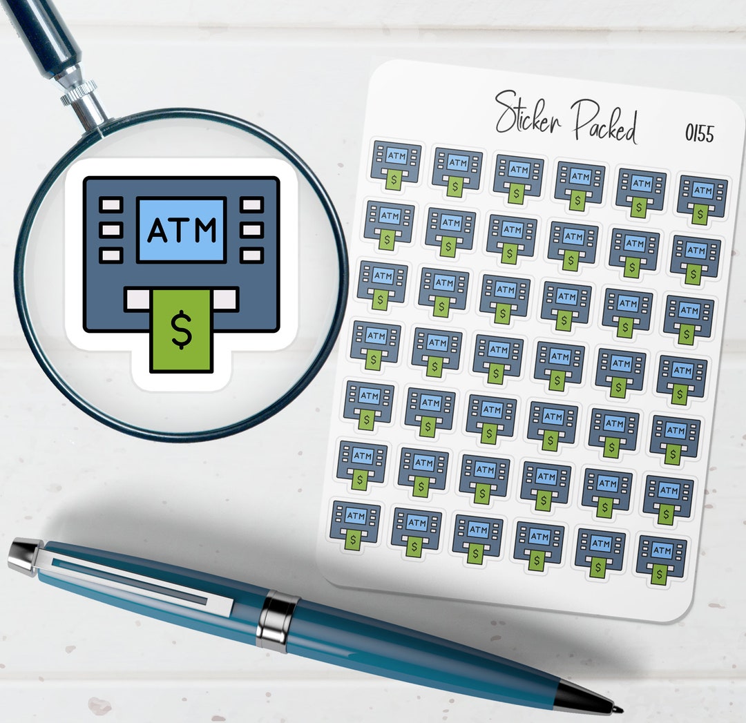 Atm Machine Planner Sticker Atm Machine Icon Sticker Atm Machine ...