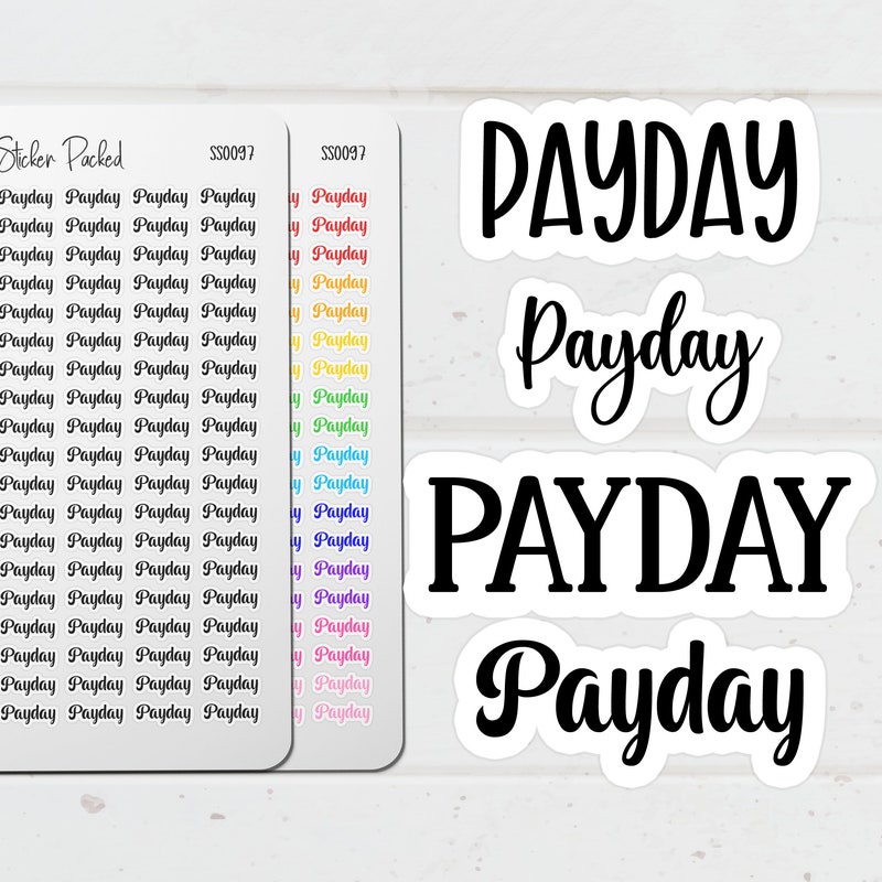 Payday Plan to Plan - Etsy