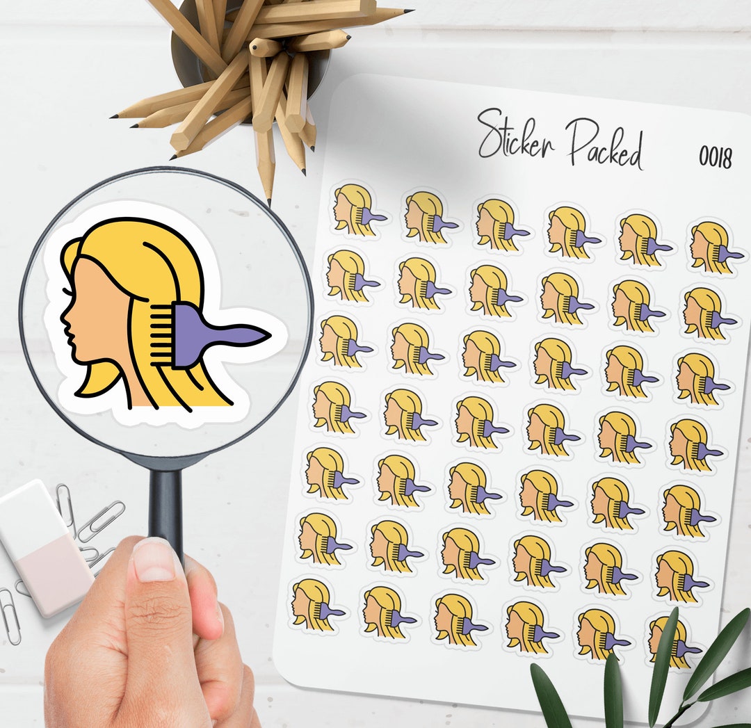 Dye Hair Stickers Hair Dye Day Planner Stickers Hair Color - Etsy