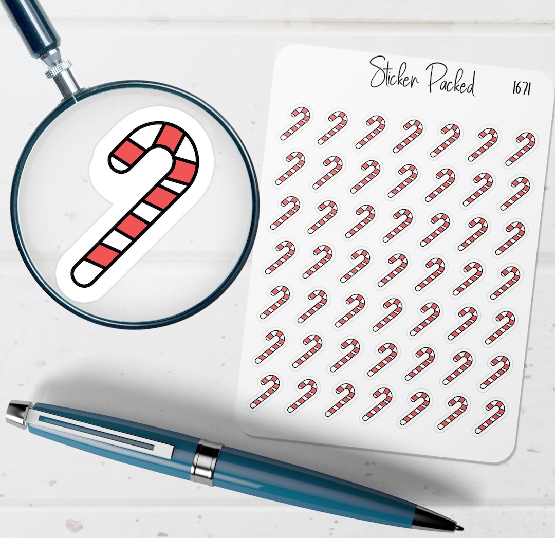 Candy Cane Planner Sticker Candy Cane Icon Sticker Candy Cane Sticker ...