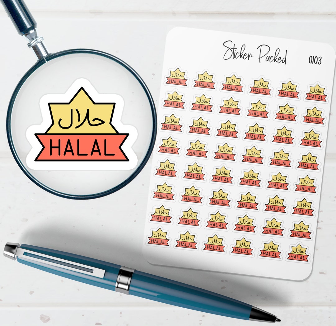 Halal Planner Sticker Halal Icon Sticker Halal Sticker - Etsy