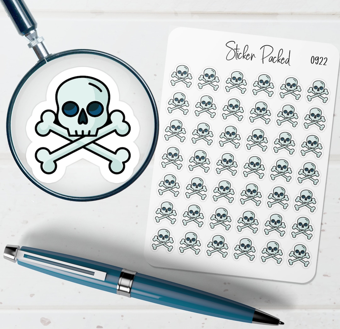 Skull and Crossbone Planner Sticker Skull and Crossbone Icon Sticker ...
