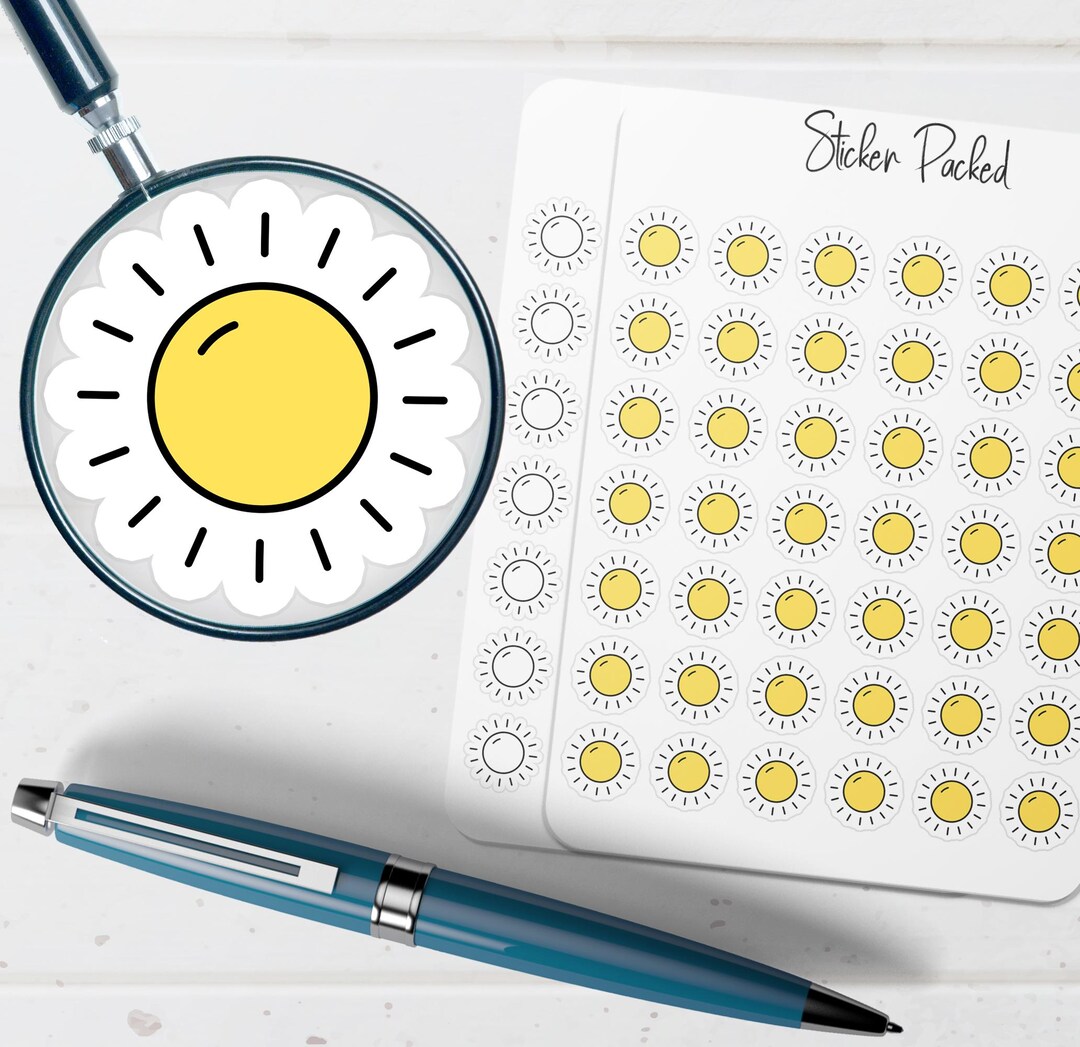 Sunny Planner Sticker Sunny Icon Sticker Sunny Sticker - Etsy