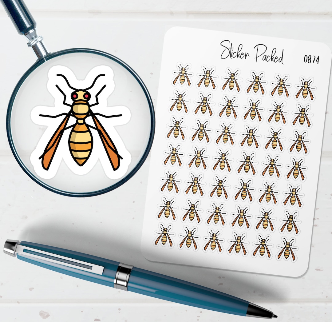 Wasp Planner Sticker Wasp Icon Sticker Wasp Sticker Insect Planner ...