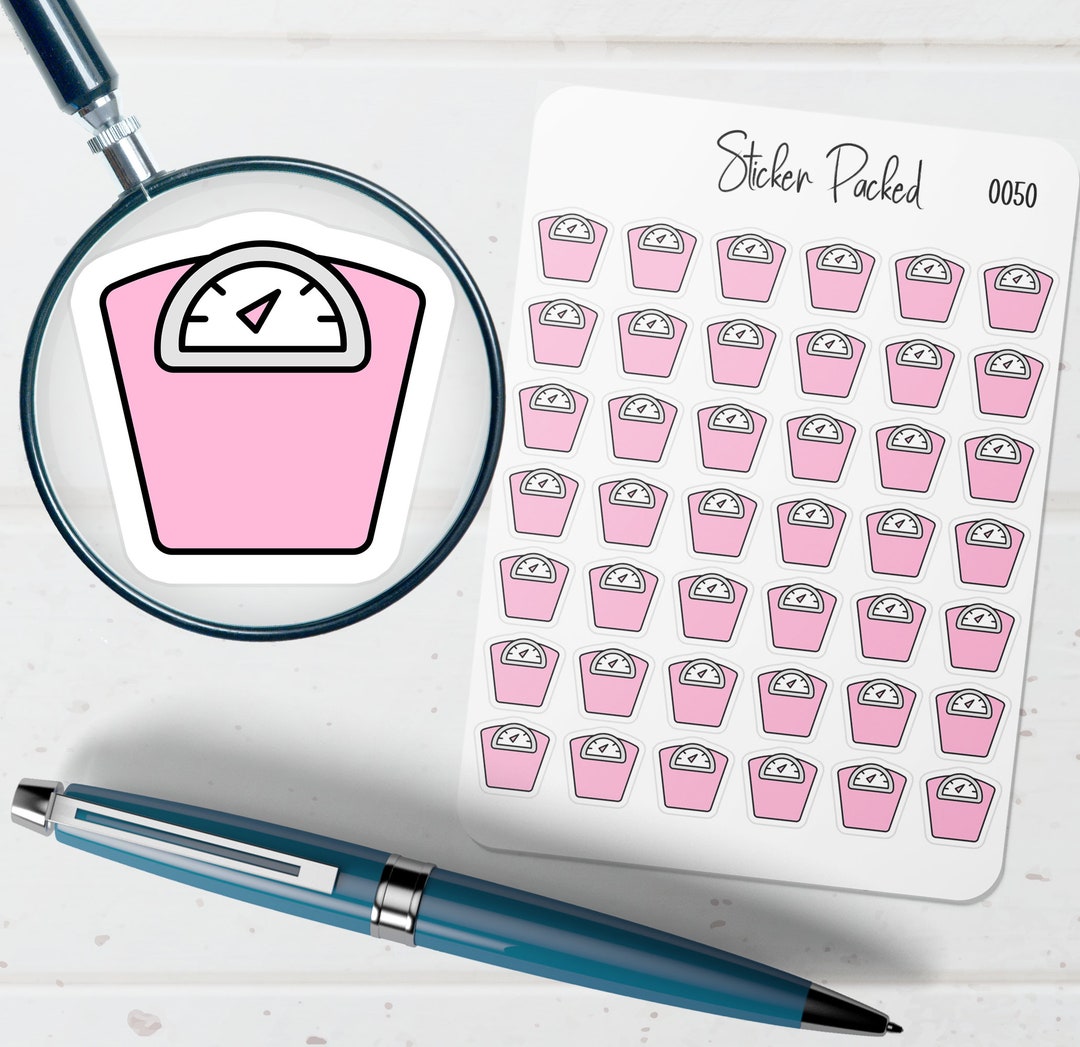 Weight Scale Planner Stickers Weight Loss Planner Stickers Exercise ...