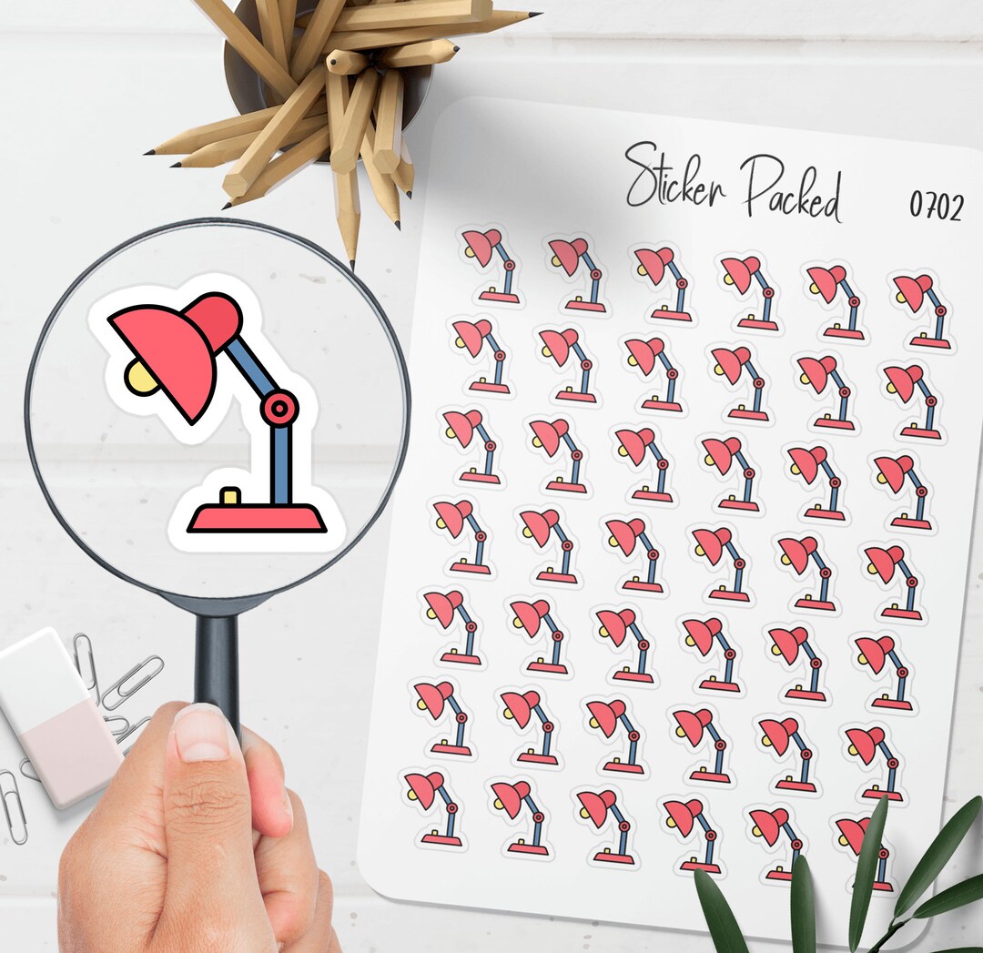 Lamp Planner Sticker Lamp Icon Sticker Lamp Sticker - Etsy