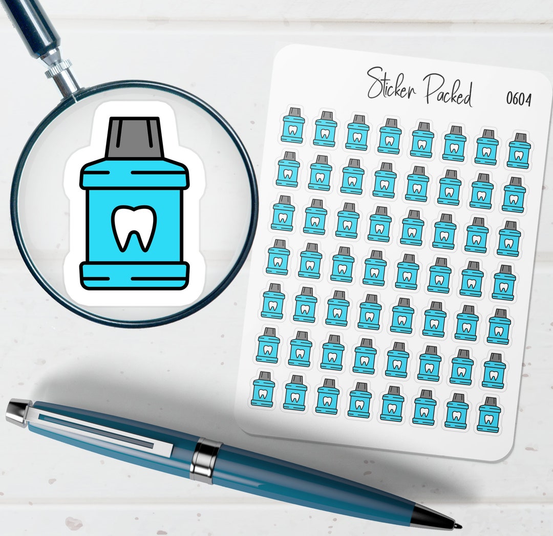 Mouthwash Planner Sticker Mouthwash Icon Sticker Mouthwash Sticker - Etsy