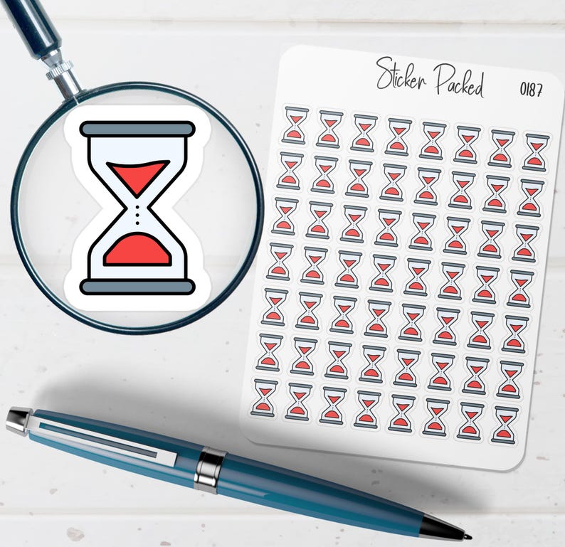Hourglass Planner Sticker Hourglass Icon Sticker Hourglass Sticker - Etsy