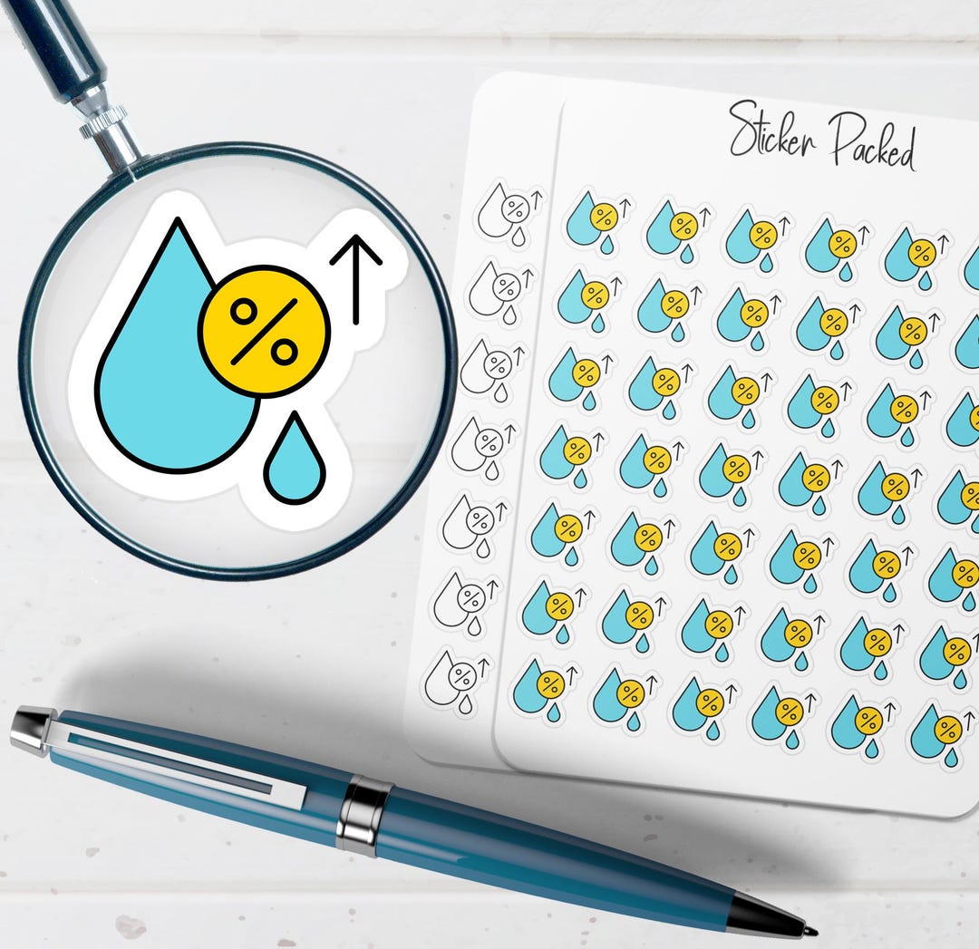 Humidity Planner Sticker Humidity Icon Sticker Humidity Sticker - Etsy