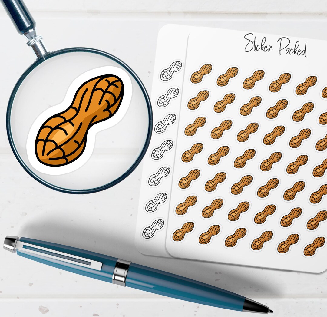 Peanut Planner Sticker Peanut Icon Sticker Peanut Sticker - Etsy