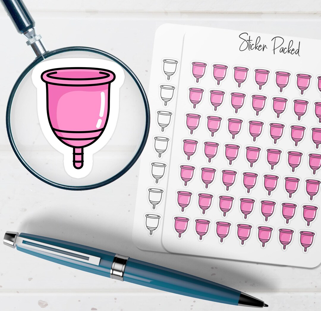 Menstrual Cup Planner Sticker Menstrual Cup Icon Sticker Menstrual Cup ...