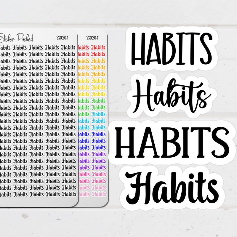 Habit Tracker Stickers - Etsy