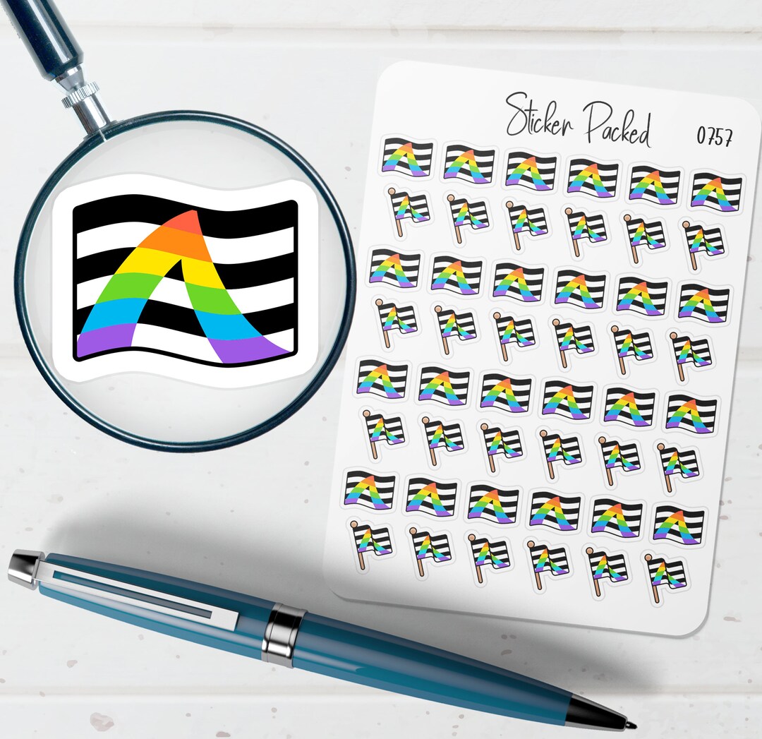 Straight Ally Flag Planner Sticker Straight Ally Flag Icon Sticker ...