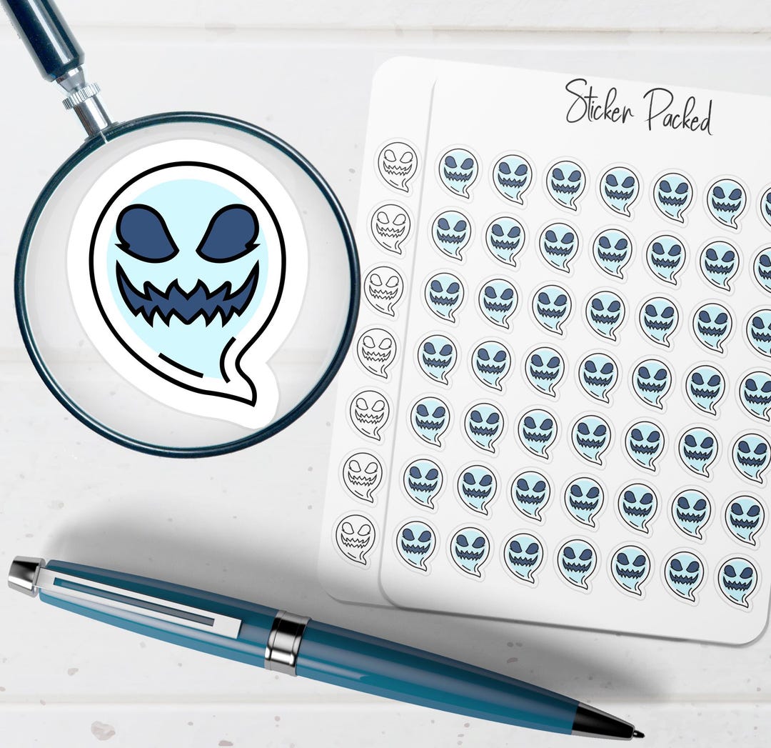 Scary Ghost Planner Sticker Scary Ghost Icon Sticker Scary Ghost ...