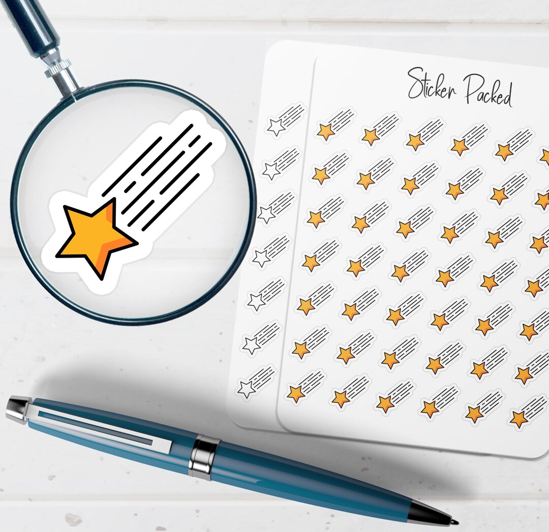 Shooting Star Planner Sticker Shooting Star Icon Sticker Shooting Star ...