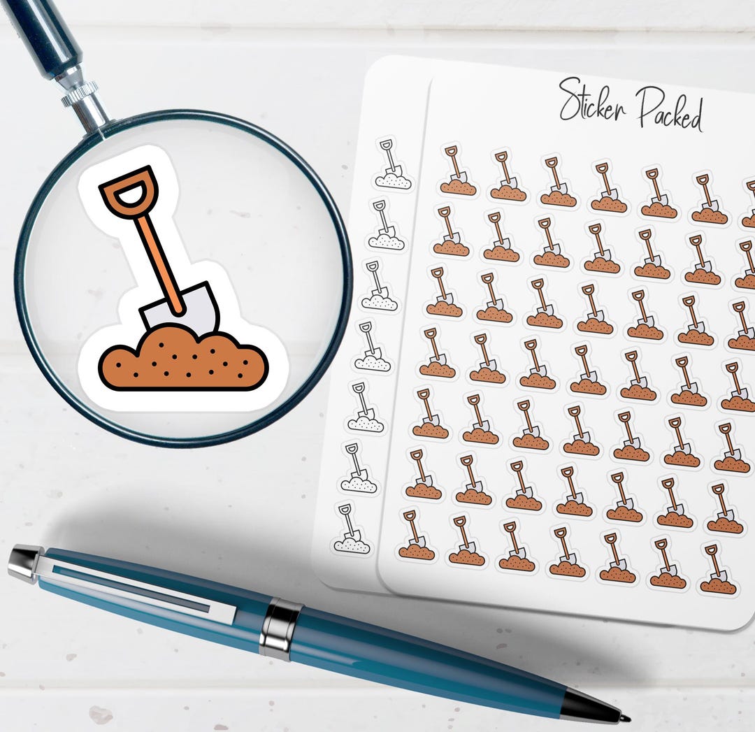 Shovel Planner Sticker Shovel Icon Sticker Shovel Sticker - Etsy